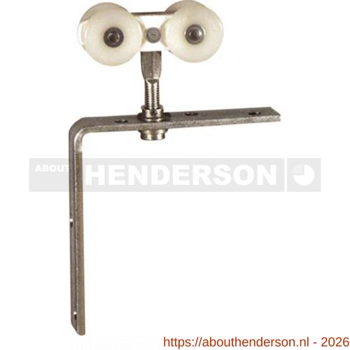 Henderson 52K/N schuifdeurbeslag 290 hangrol met hoekstrip voor rail ...